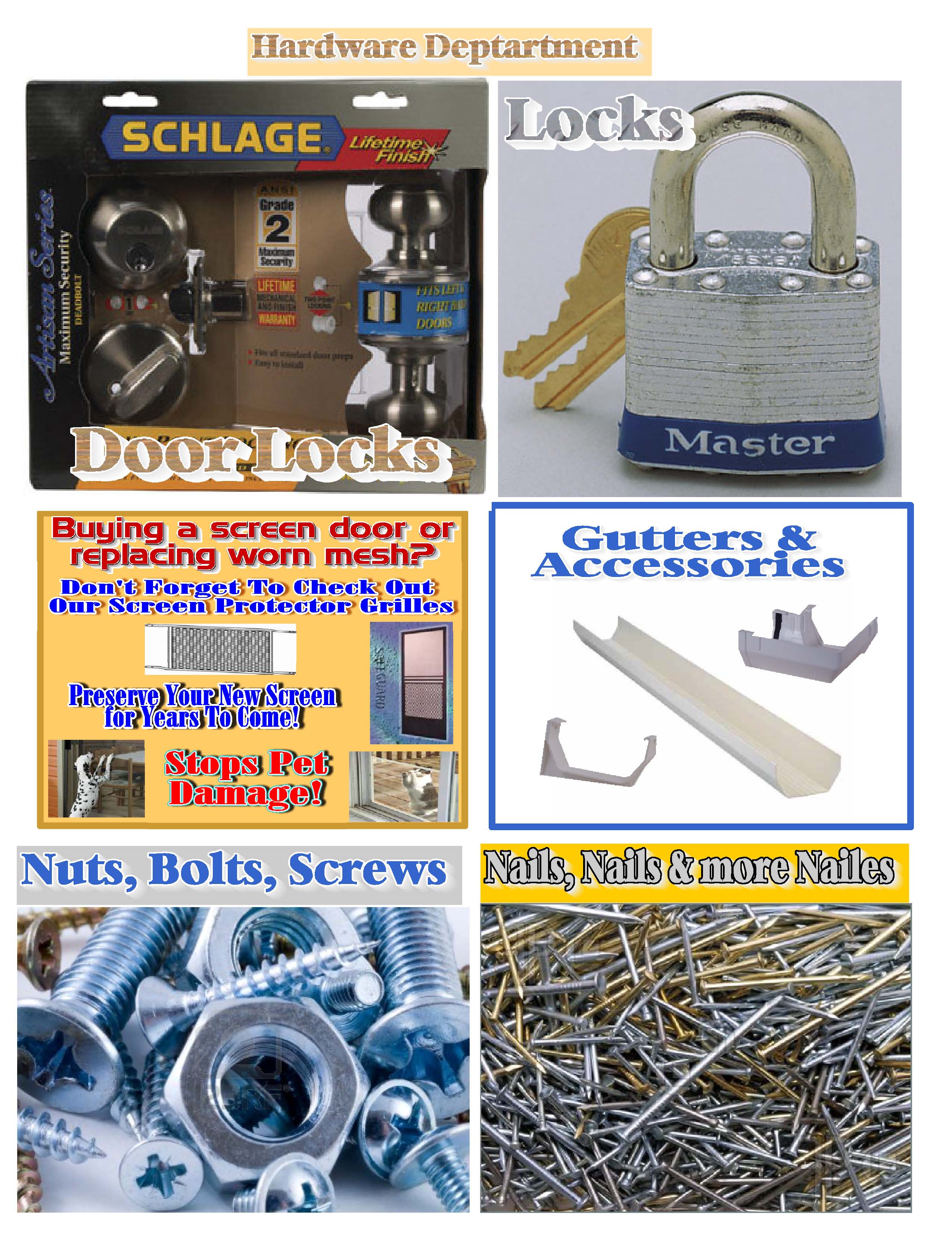 Items In Our Hardware Department - S&S Home Center